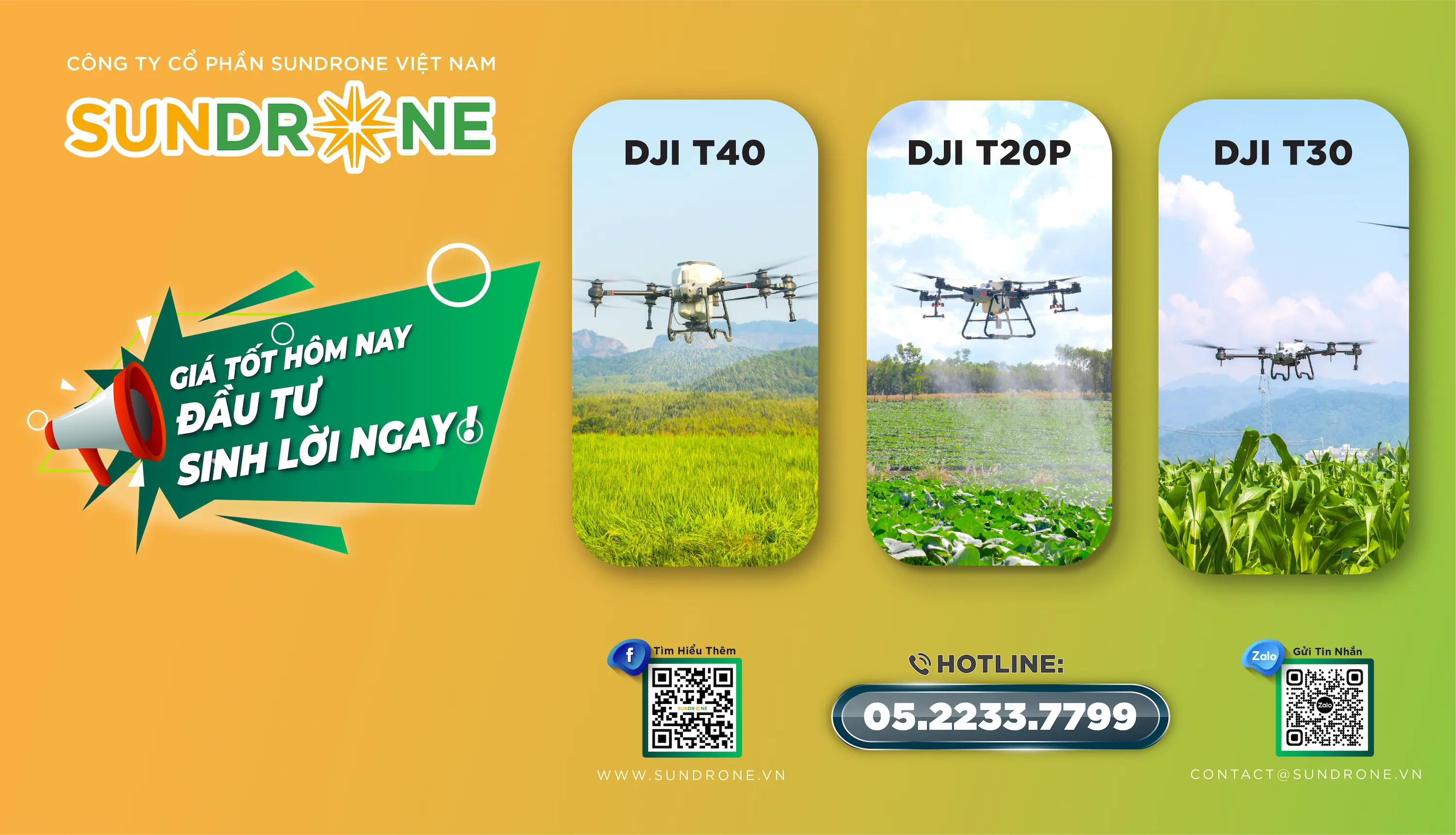 SunDrone - Chuyên Cung Cấp Máy Bay Nông Nghiệp Chính Hãng